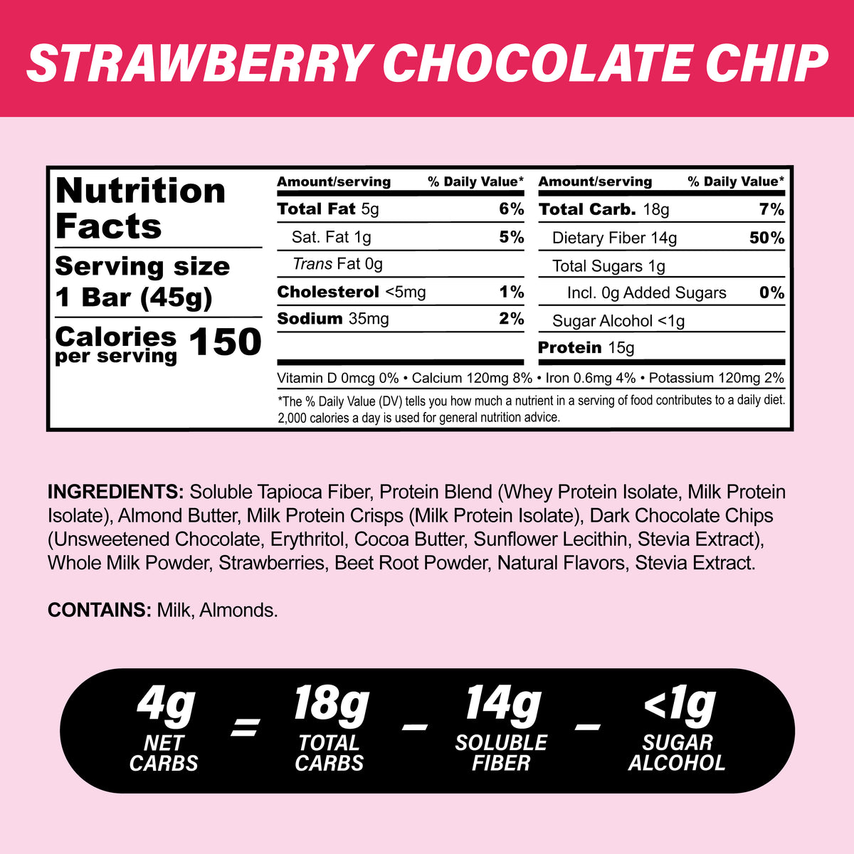 UNSTOPPABLE®️ - Keto Protein Bars - Strawberry Chocolate Chip (12 Bars)